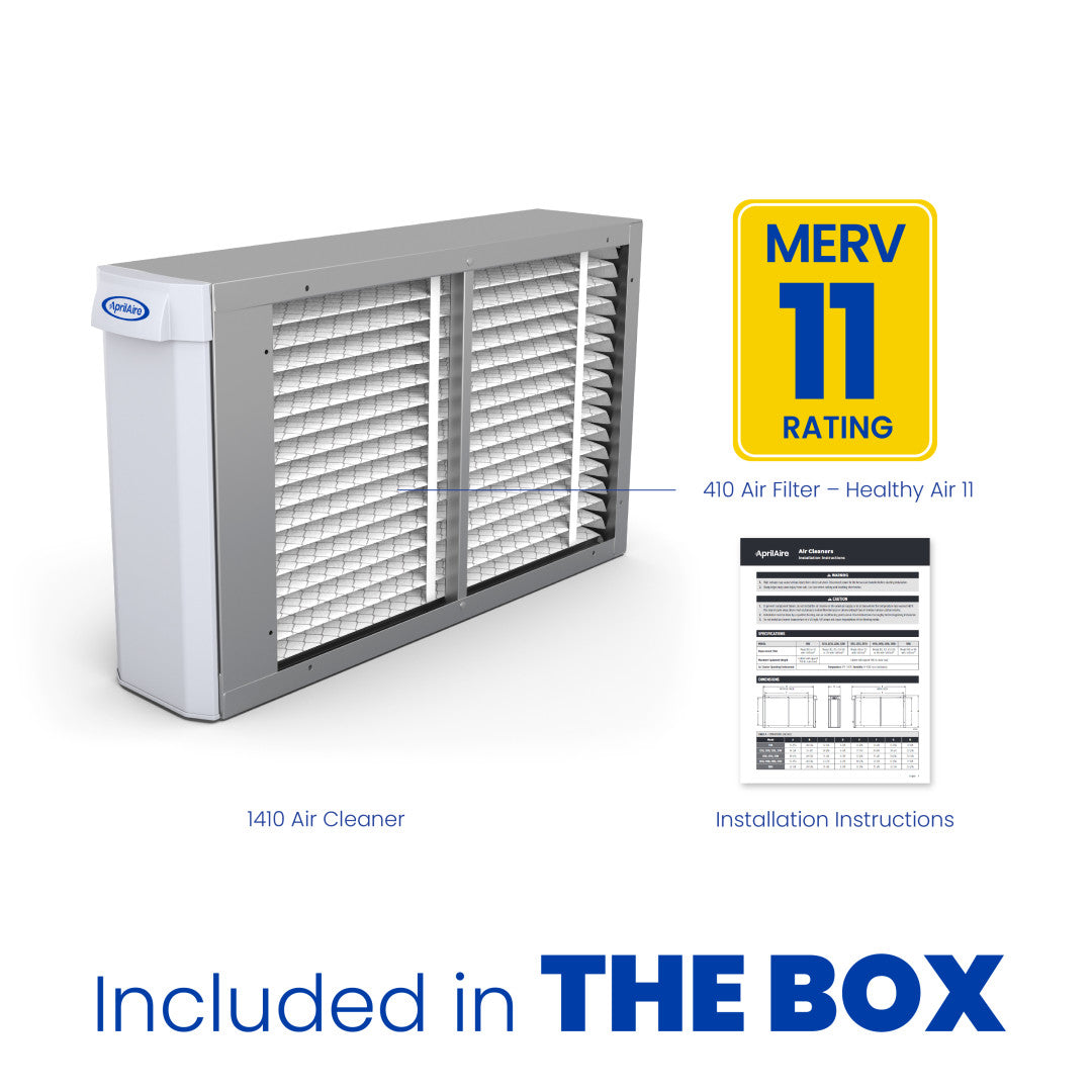 Air Purifier with MERV 11 Air Filter - AprilAire Model 1410
