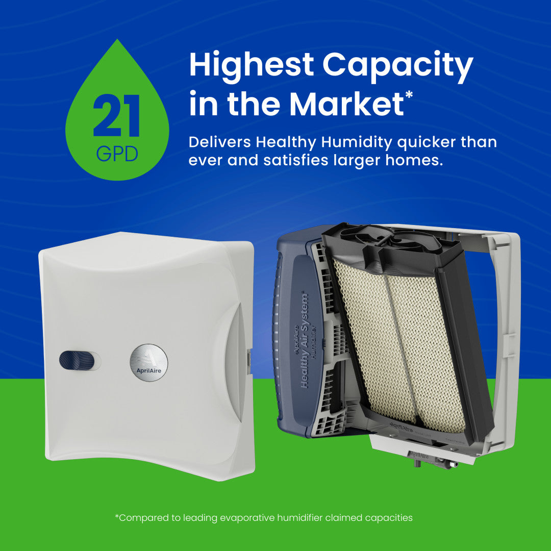 AprilAire 720A Fan-Powered Evaporative Humidifier – 21 GPD, Automatic